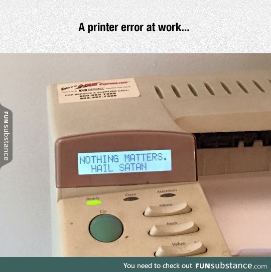 Printer Error FunSubstance